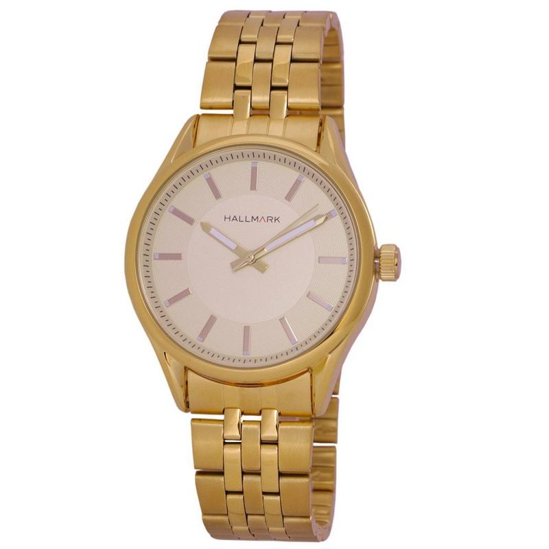 Hallmark Gents Gold Champagne Dial Watch – Hallmark Watches Online