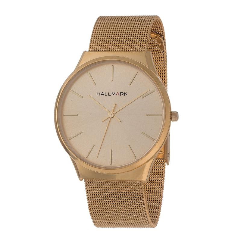 Hallmark Gents Gold Mesh Strap – Hallmark Watches Online